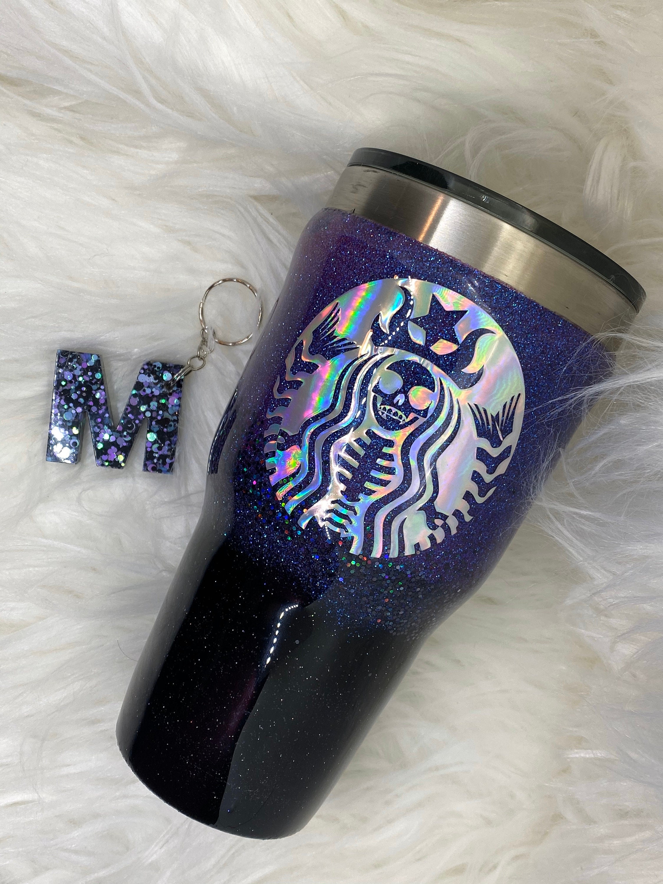 Gothic Starbucks Inspired Glitter Tumbler | Etsy