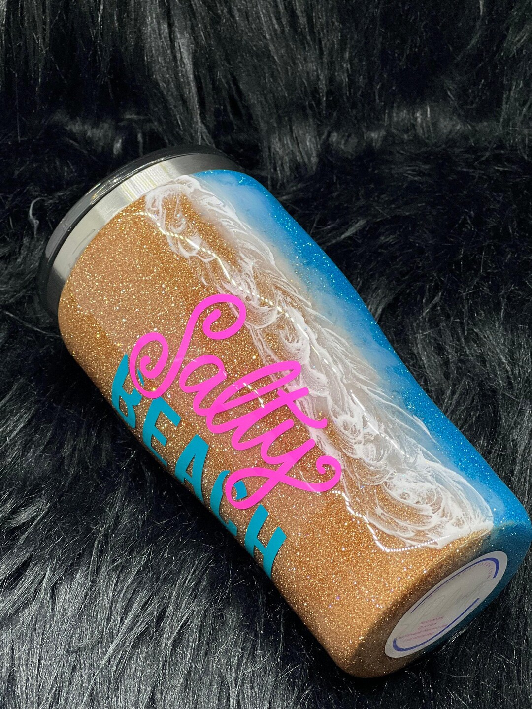 Salty Beach Split Strand Glitzer Becher - Etsy.de