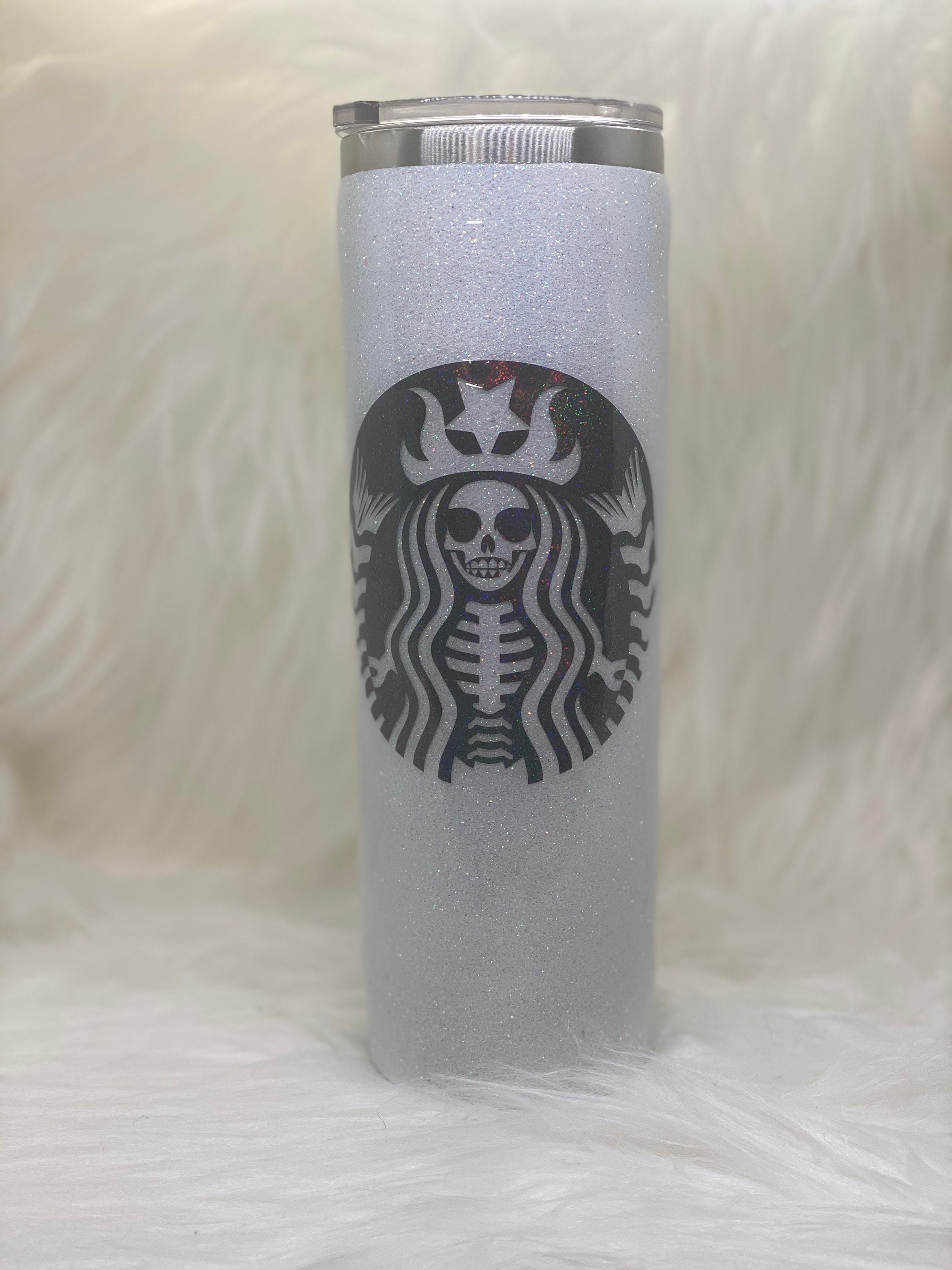 Gothic Starbucks Inspired Glitter Tumbler | Etsy