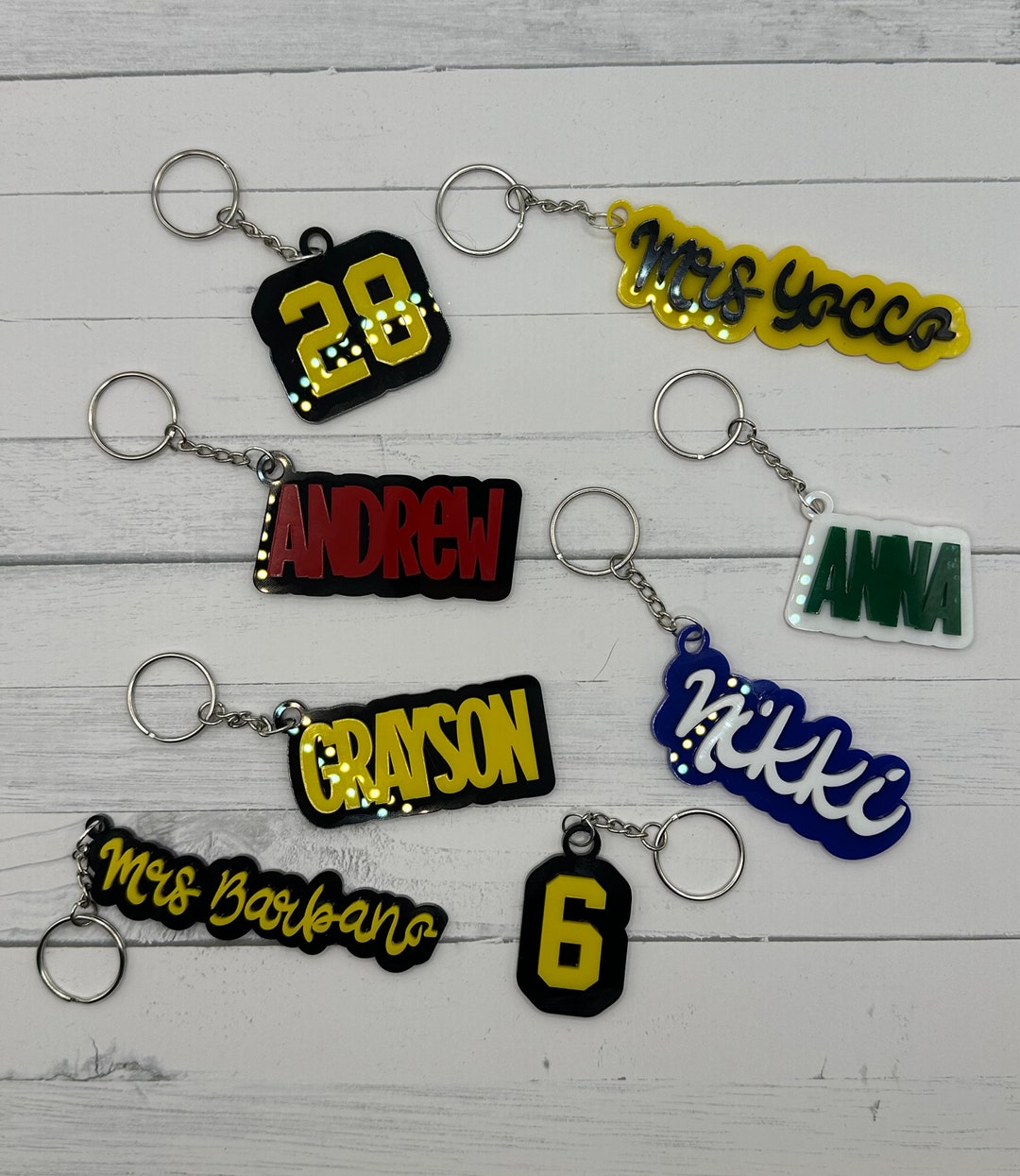 3D Acrylic Name Keychain, Personalized and Custom, Name Keychain, Key ...
