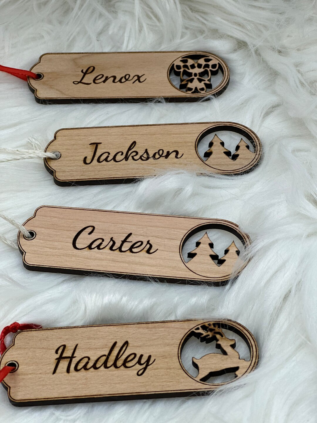 Personalized Christmas Stocking Tags Stocking Name Tags Wooden Gift Tag ...