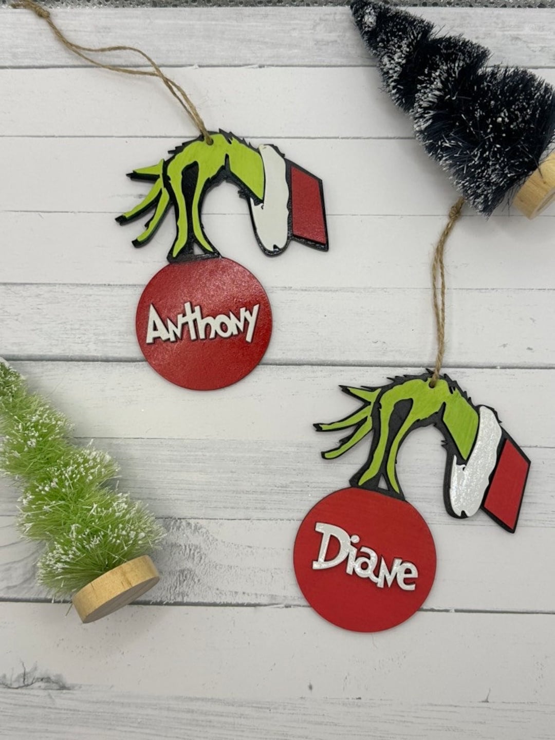 Grinch Hand Inspired Holiday Ornament | Personalized |custom | Holiday ...