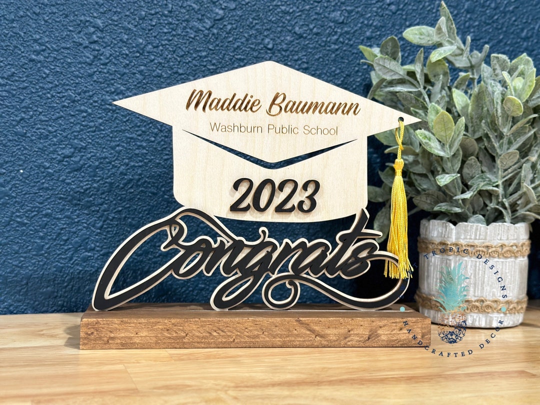 Custom Made Congrats Graduation Sign, Personalized School Name Decor ...