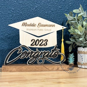 Custom Made Congrats Graduation Sign, Personalized School Name Decor ...