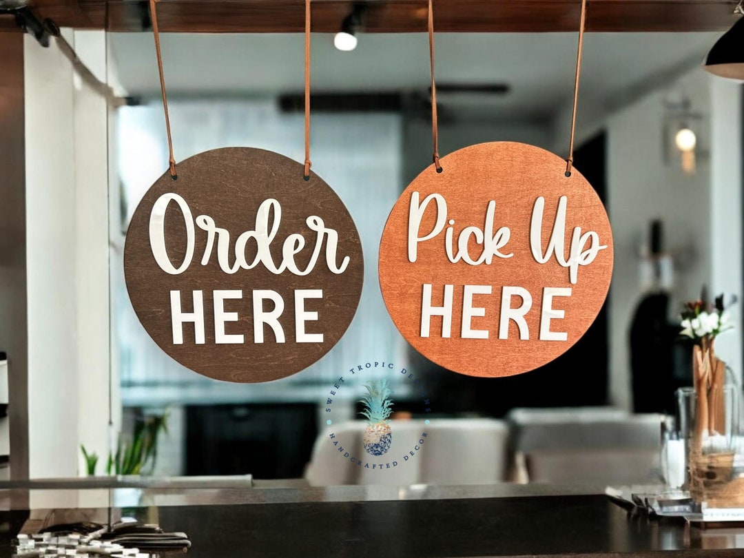 2D Custom Pastry Shop Signs, Small Shop Signages, 12" Round Business ...