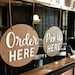 Order Here Sign: 3D Acrylic on Wood, Coffee Shop Decor - Etsy
