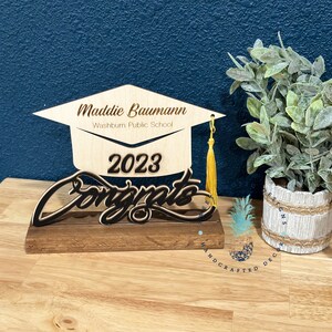 Custom Made Congrats Graduation Sign, Personalized School Name Decor ...