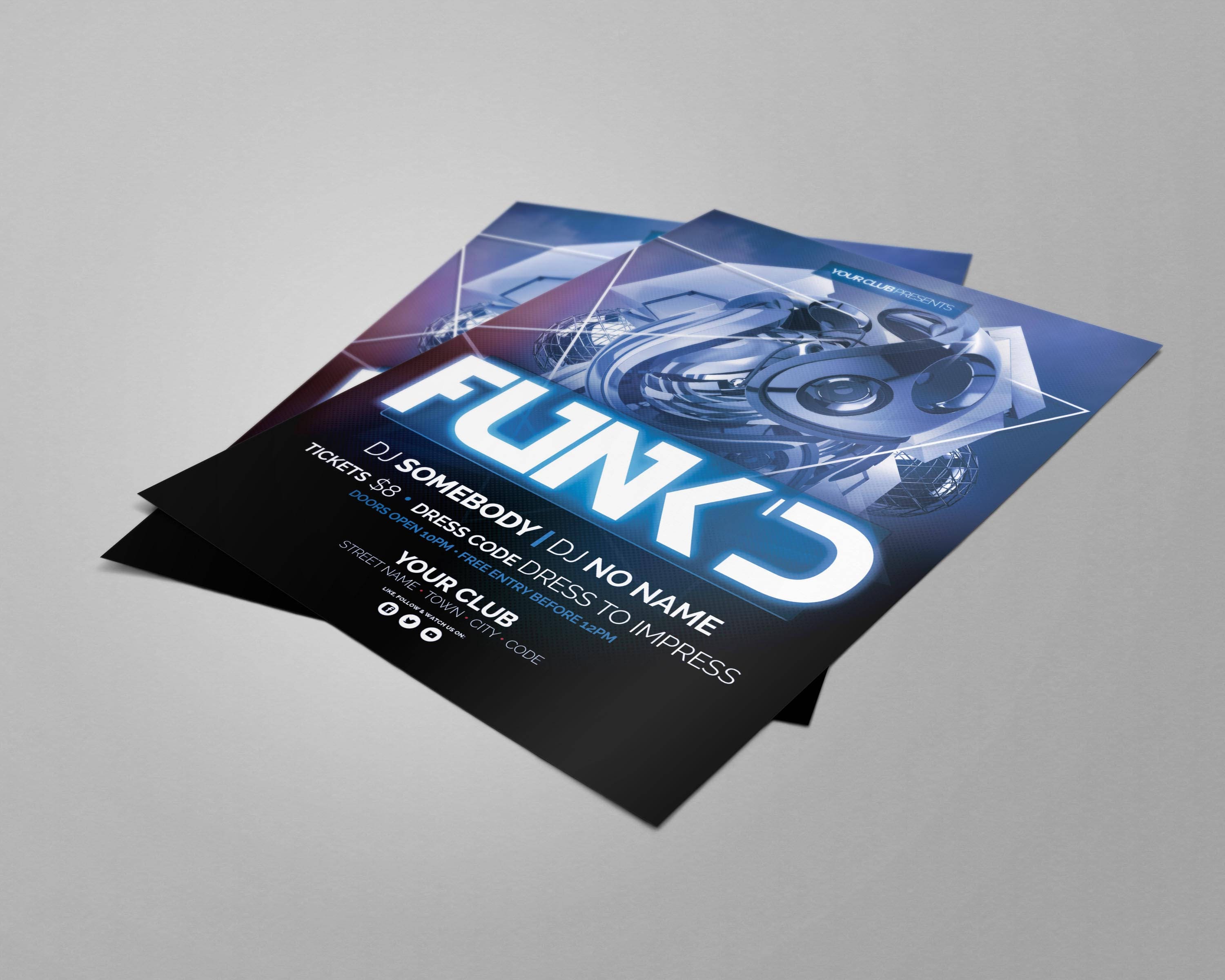 Funk'd Club Flyer Template - Etsy