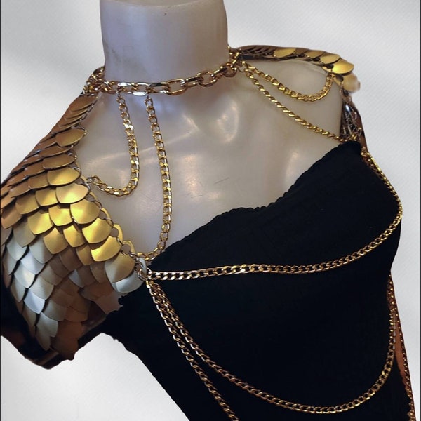 Scalemail and Chainmail Shoulder Armor - Etsy