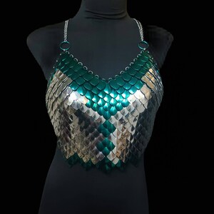 Festival Outfit Scalemail Corset Top, Burning Man or Rave Viking ...