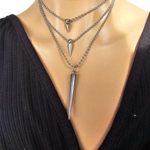 Steel Spike Wrap Non-tarnish Ball Chain Layered Norse Pagan Goth Choker ...