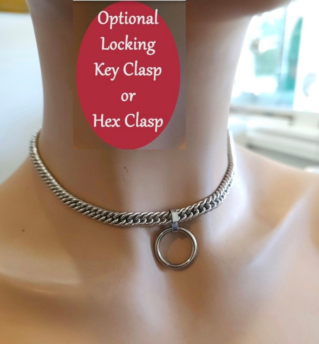 Steel Day Collar Choker Necklace Submissive Slave Style With Permanent ...