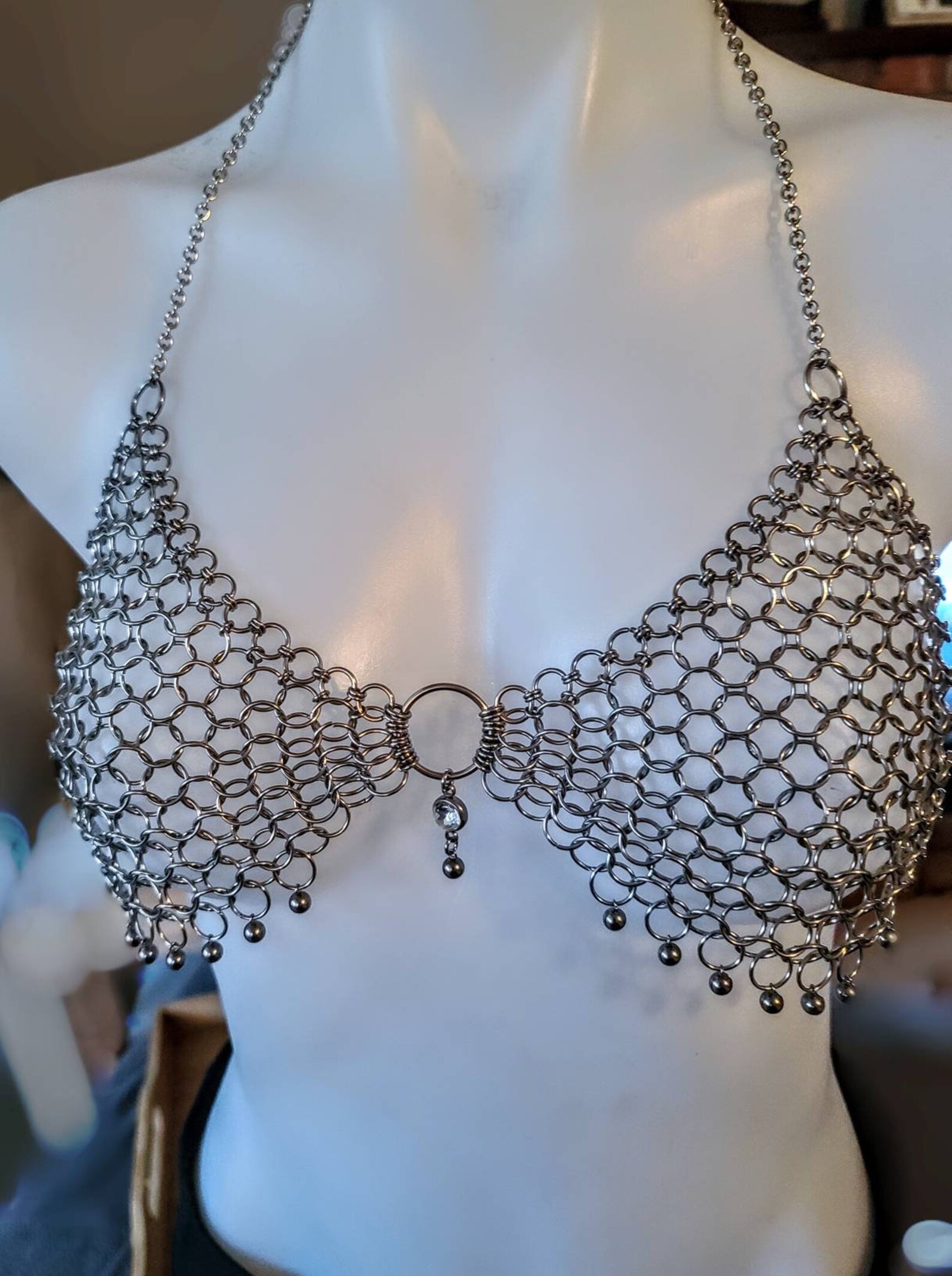 Sexy Chainmail Metal Bra Rave Bikini Top Medieval Viking Etsy