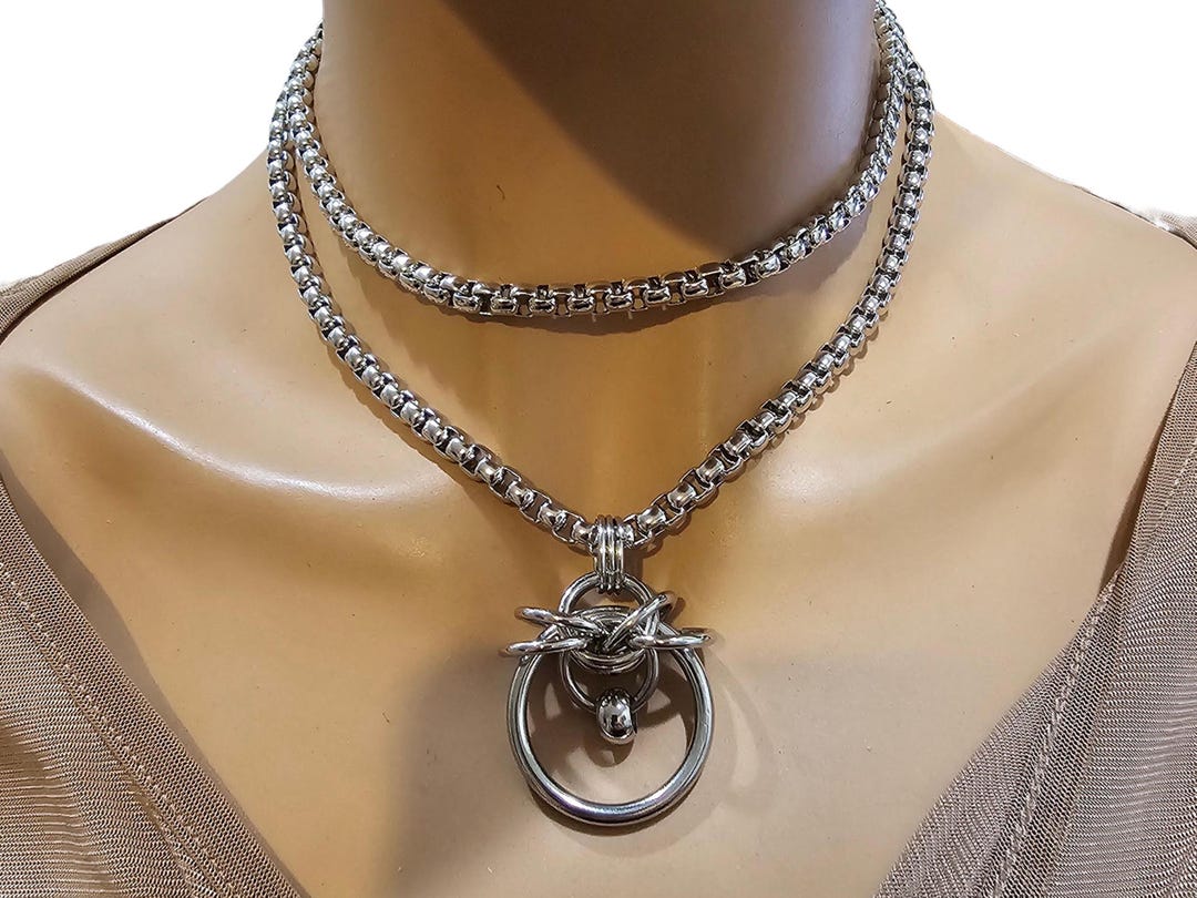 Fidget Necklace Viking Norse Chainmail Necklace | Handmade Punk Goth ...