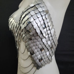 Dragon Rider Scale Bookish Silver Breastplate Corset Armor, Fantasy ...
