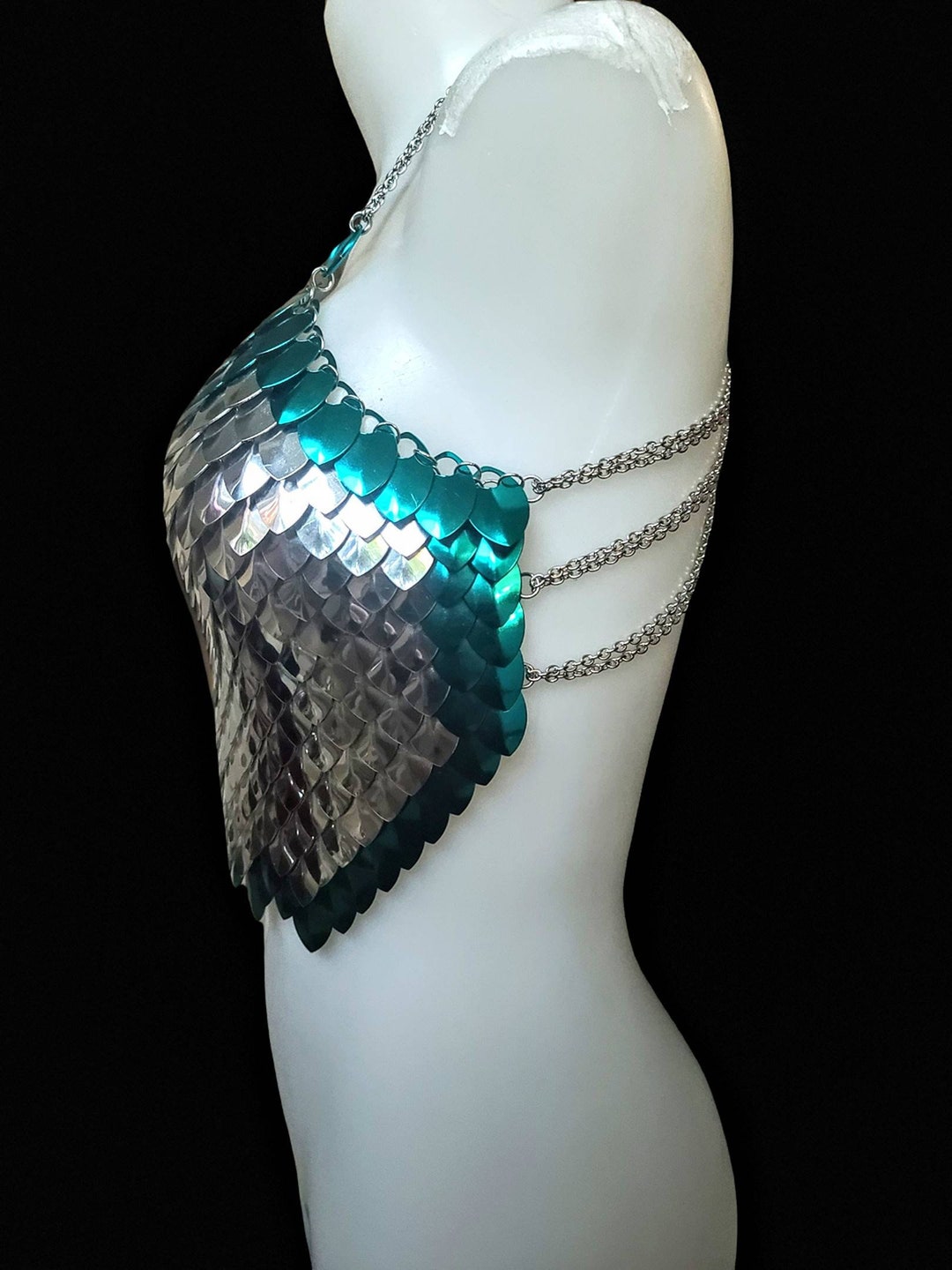 Festival Outfit Scalemail Corset Top, Burning Man or Rave Viking ...