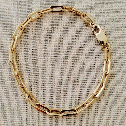 High Quality Gold Filled Solid Chain Bracelets Vintage Style - Etsy