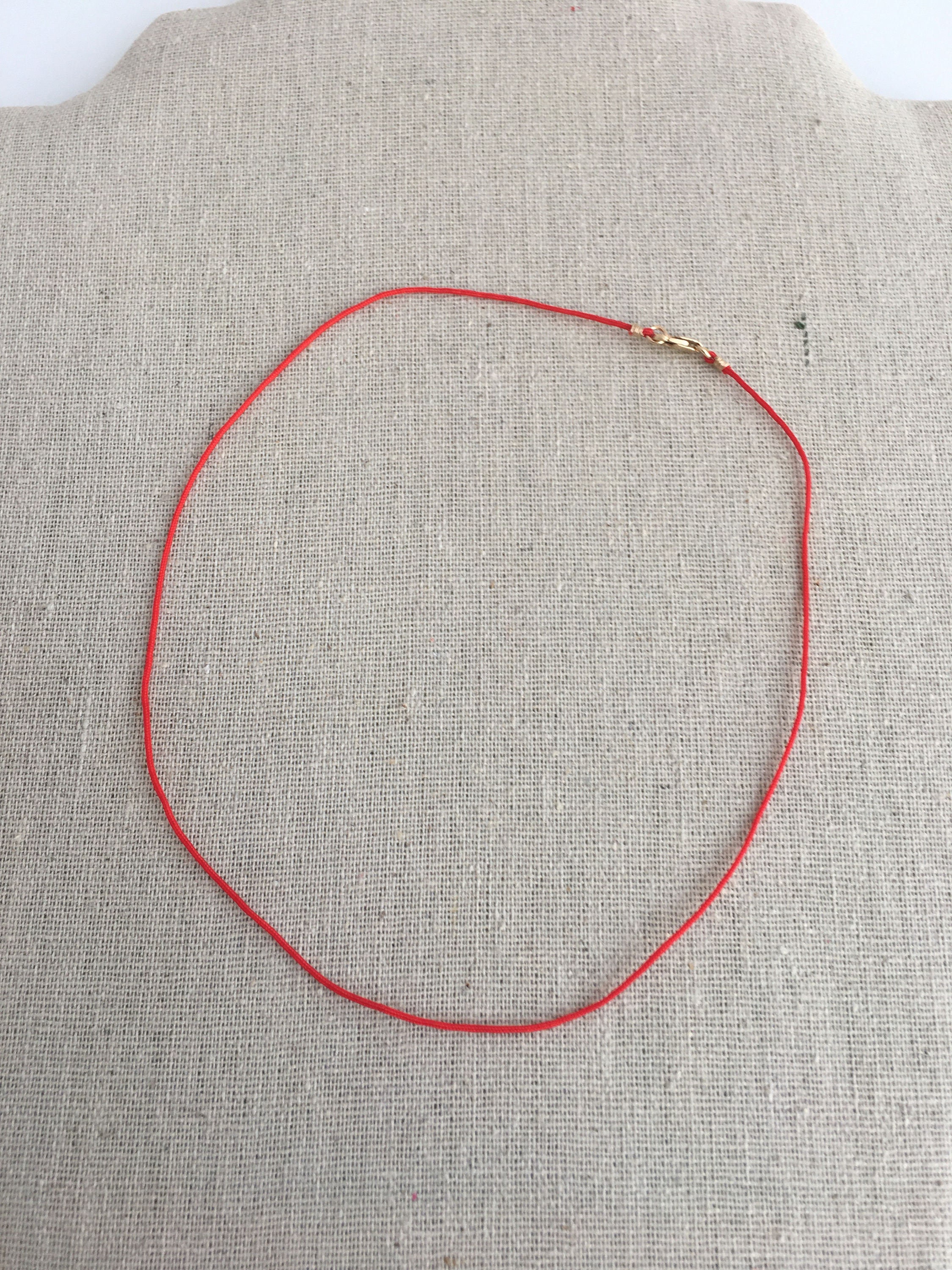 Simple Red String Choker Minimalist Good Luck Necklace Water - Etsy