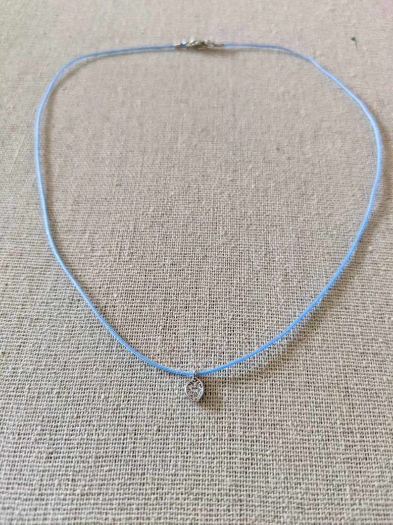 Simple Red String Choker Minimalist Good Luck Necklace Water - Etsy