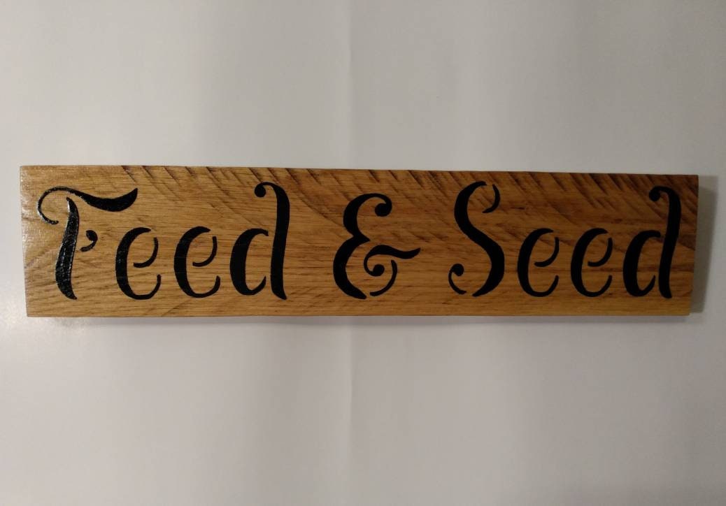Wooden Signs, Feed and Seed Sign, Hanging Signs, Farmhouse Signs ...