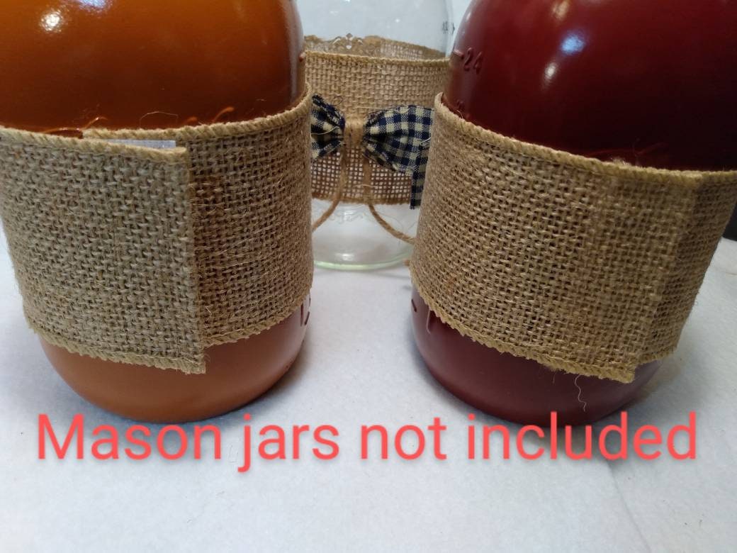 Jar Wraps, Mason Jar Vases, Burlap Mason Jars, Wedding Supplies ...