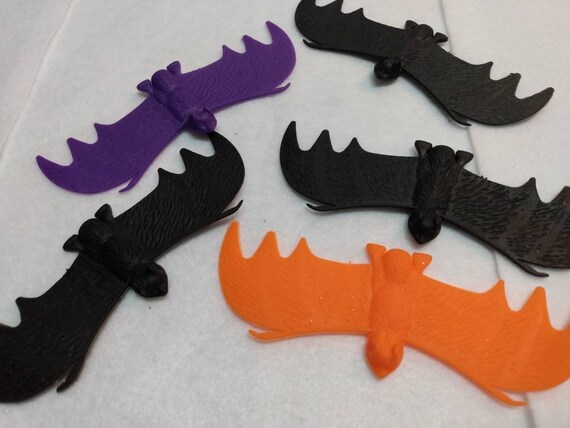 5pc Rubber Bats Halloween Bats Halloween Wreath Supplies - Etsy