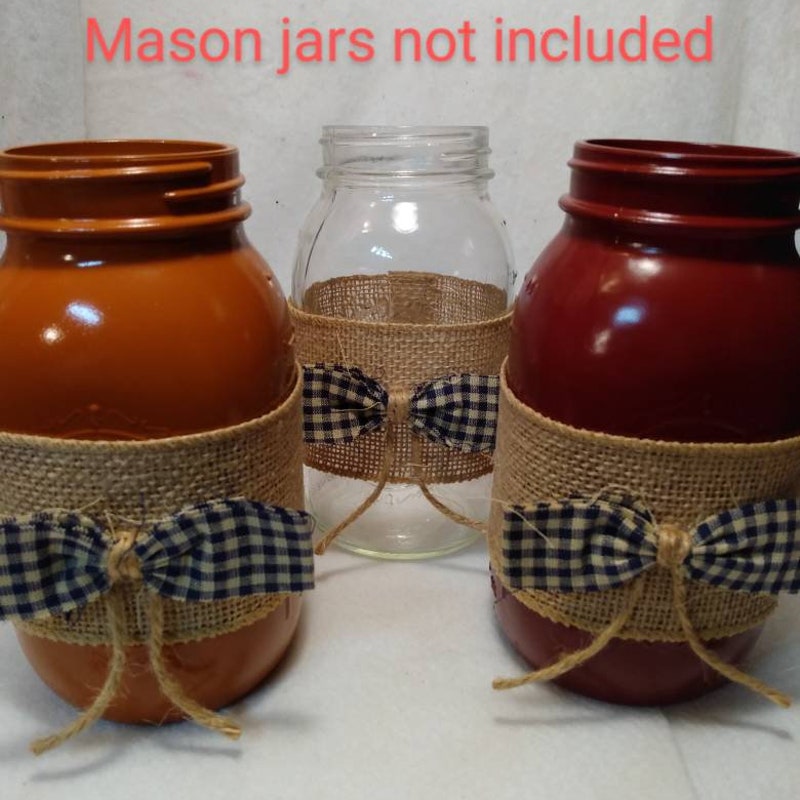 Burlap Mason Jars - Etsy