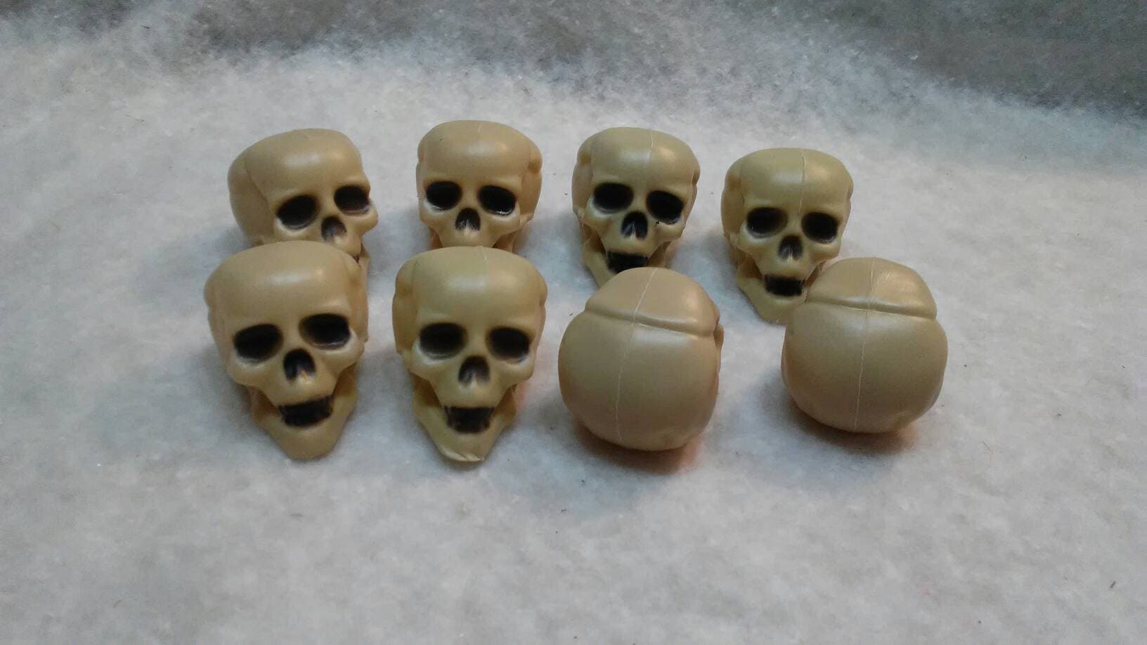 8pc Plastic Skulls, Skulls, Halloween Skulls, Halloween Party Favors ...