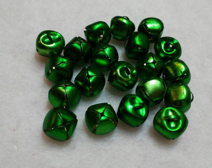 20pc Metal Green Bells, Jingle Bells, Bells, Pet Collars, Charms ...
