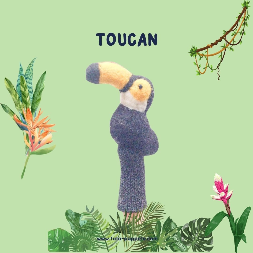 Wool Finger Puppet Toucan - Etsy