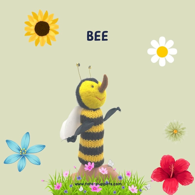Bee Finger Puppet - Etsy