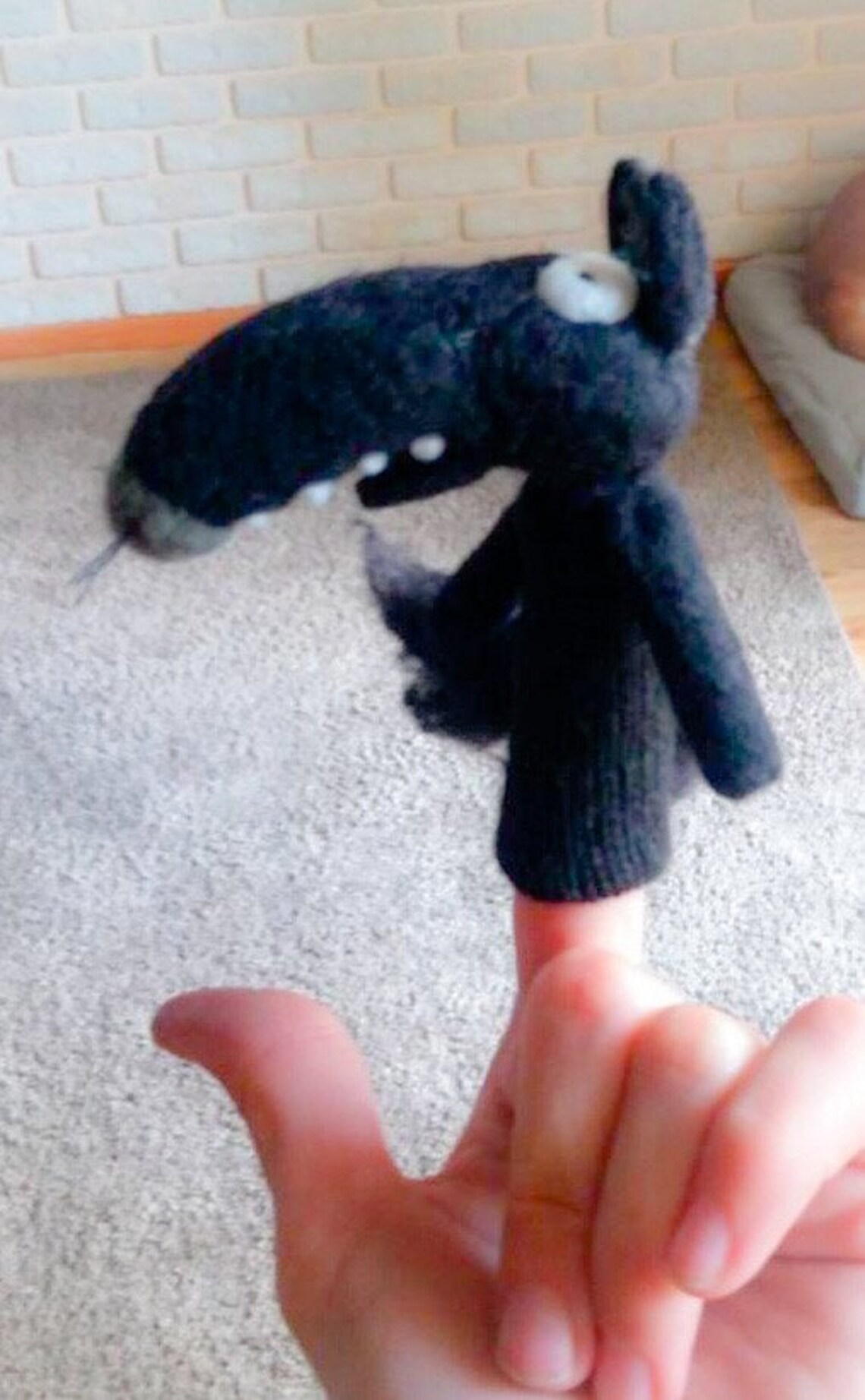 Finger Wool Puppet the Wolf. - Etsy