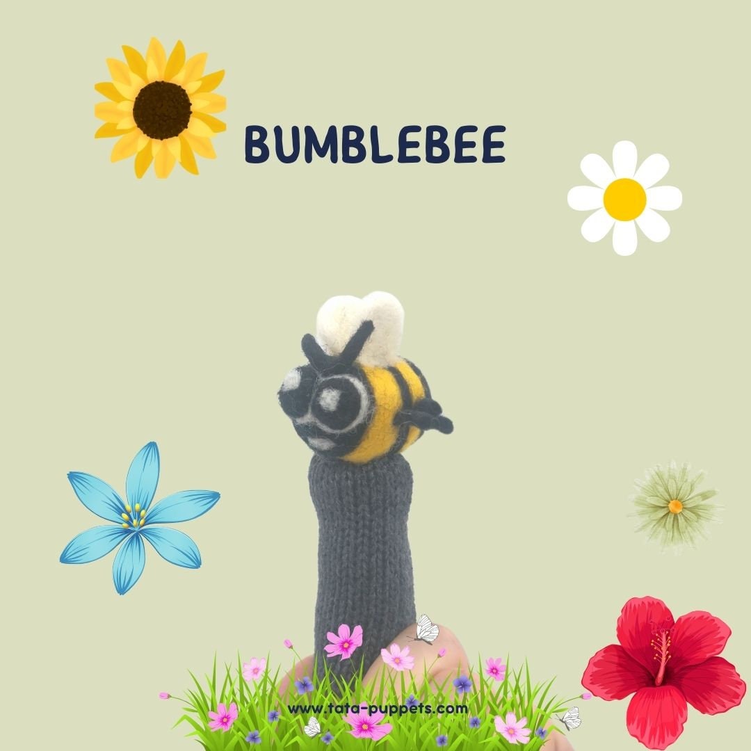 Finger Wool Puppet Bumblebee - Insect Collection - Etsy
