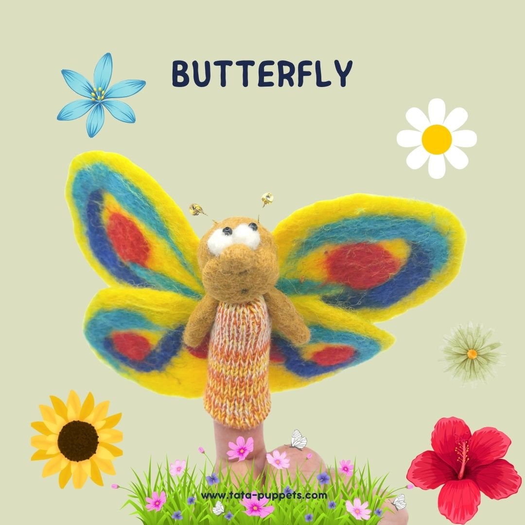 Handmade Butterfly Finger Puppets - Fun for Play and Learning - Etsy