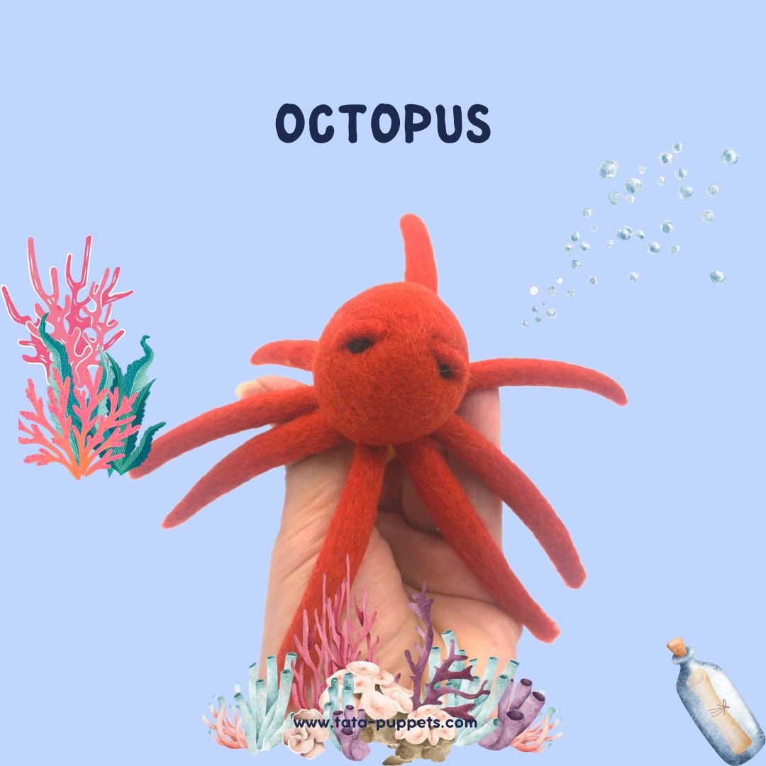 Octopus Finger Wool Puppet. - Etsy