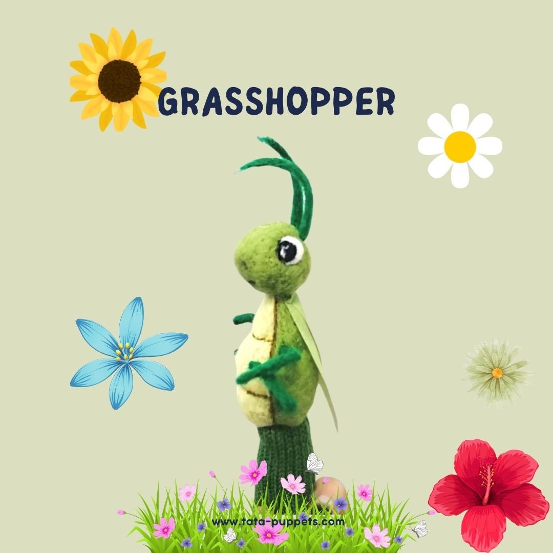 Finger Wool Puppet - Grasshopper. - Etsy