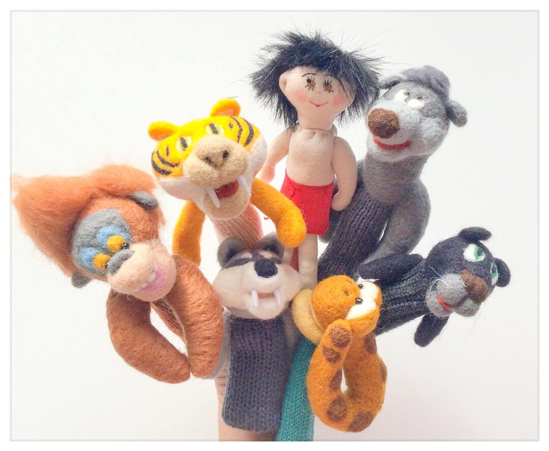 The Jungle Book Set of Finger Wool Puppets - Etsy