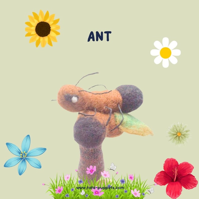 Finger Wool Puppet Ant. - Etsy