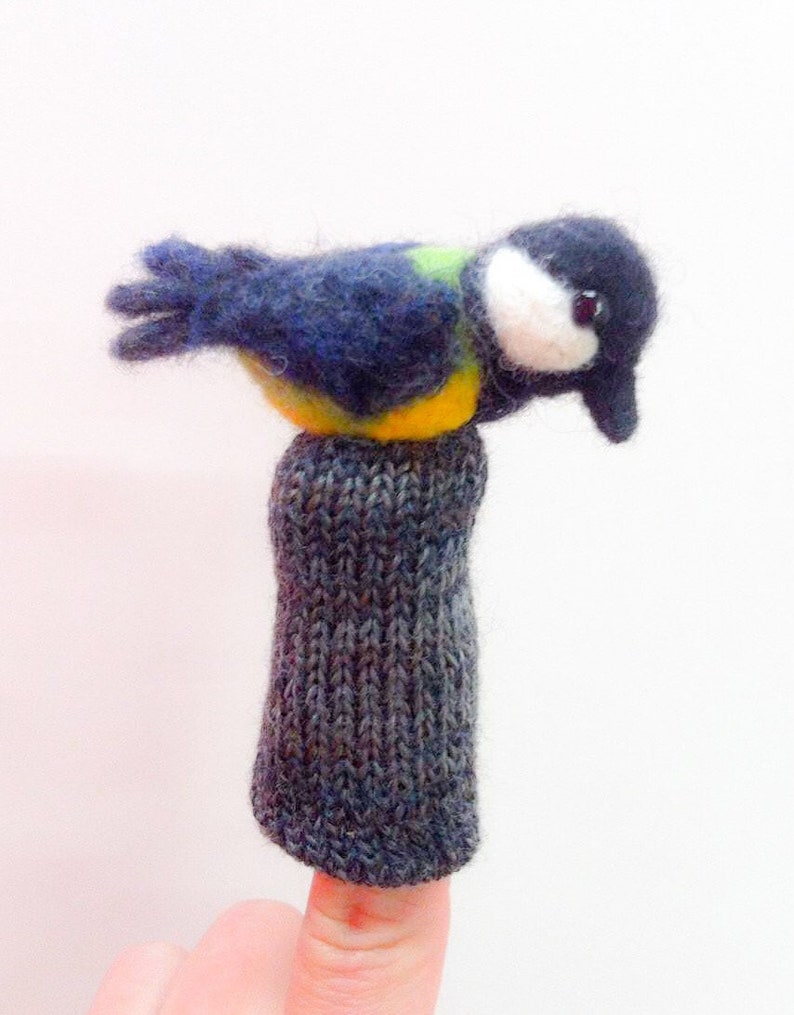 Finger Wool Puppet the Great Tit. - Etsy