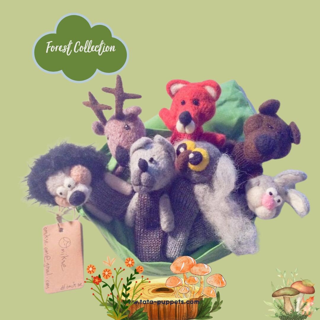 Forest Animals Finger Wool Puppets. - Etsy