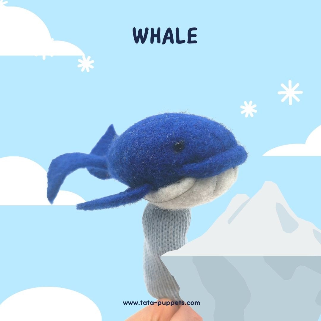 Finger Wool Puppet Whale. - Etsy