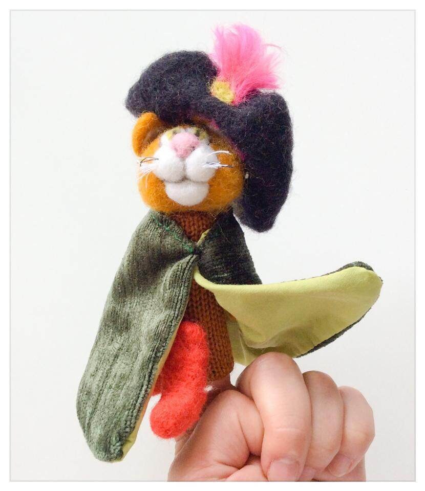 Finger Wool Puppet Puss in Boots. - Etsy