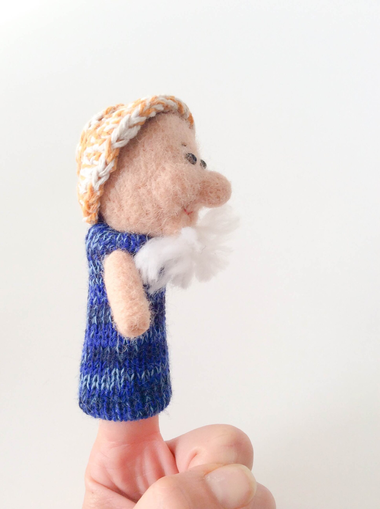 Grandfather Finger Wool Puppet. - Etsy