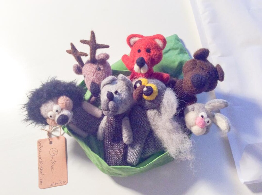 Forest Animals Finger Wool Puppets. - Etsy