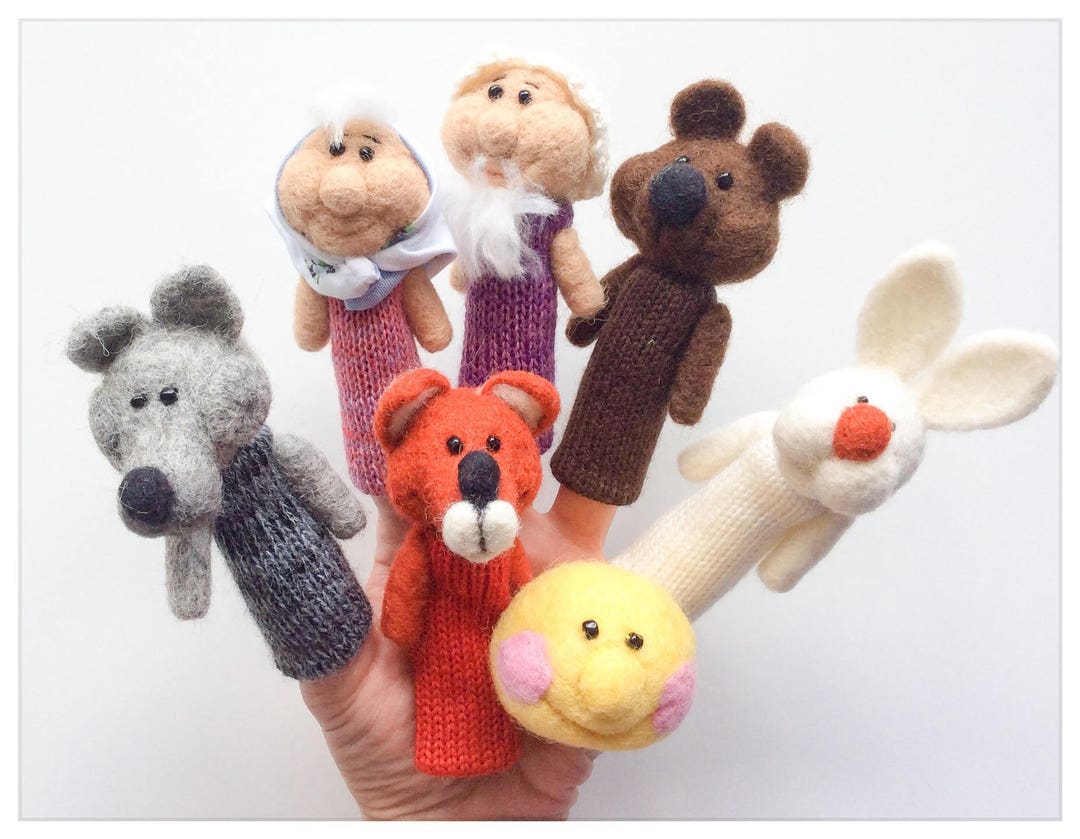 Galette Roll (kolobok) - Finger Puppets in Felted Wool and Knitting ...