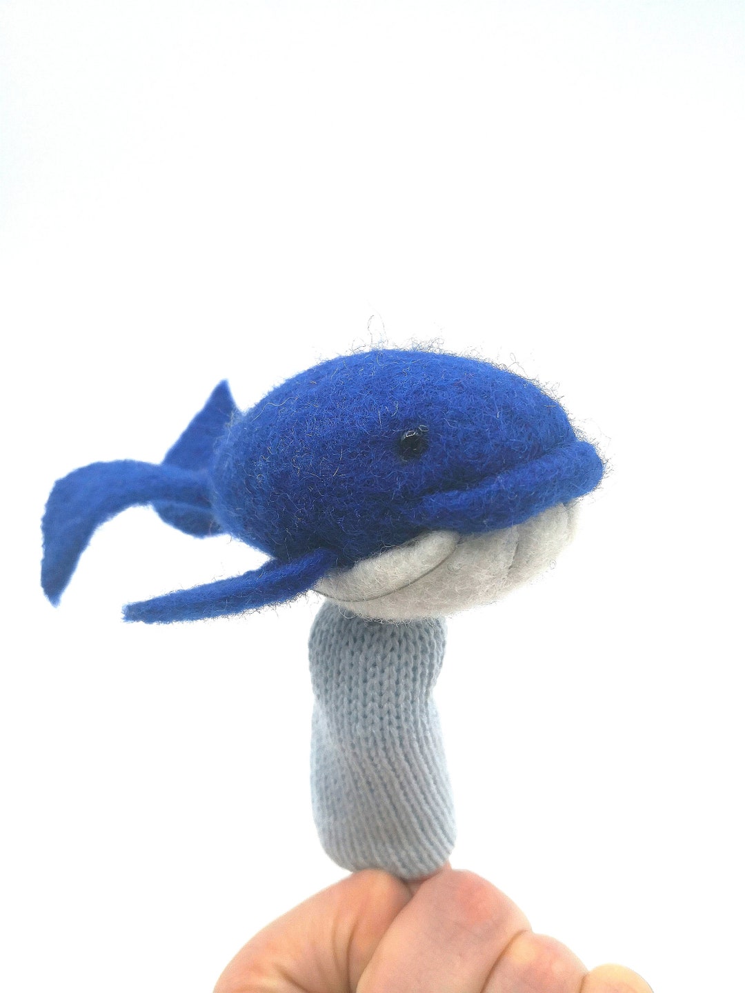 Finger Wool Puppet Whale. - Etsy