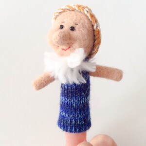 Grandfather Finger Wool Puppet. - Etsy