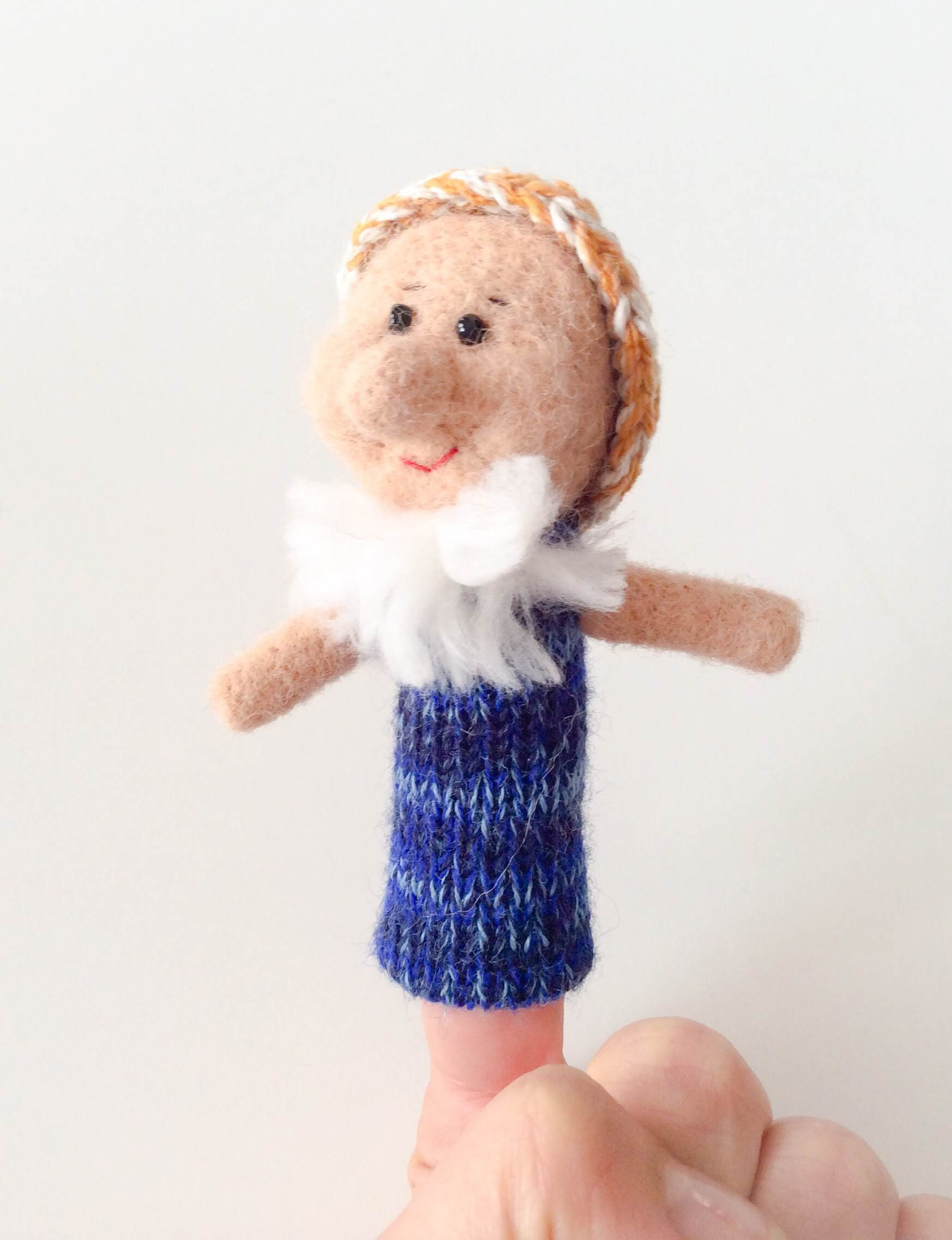 Grandfather Finger Wool Puppet. - Etsy