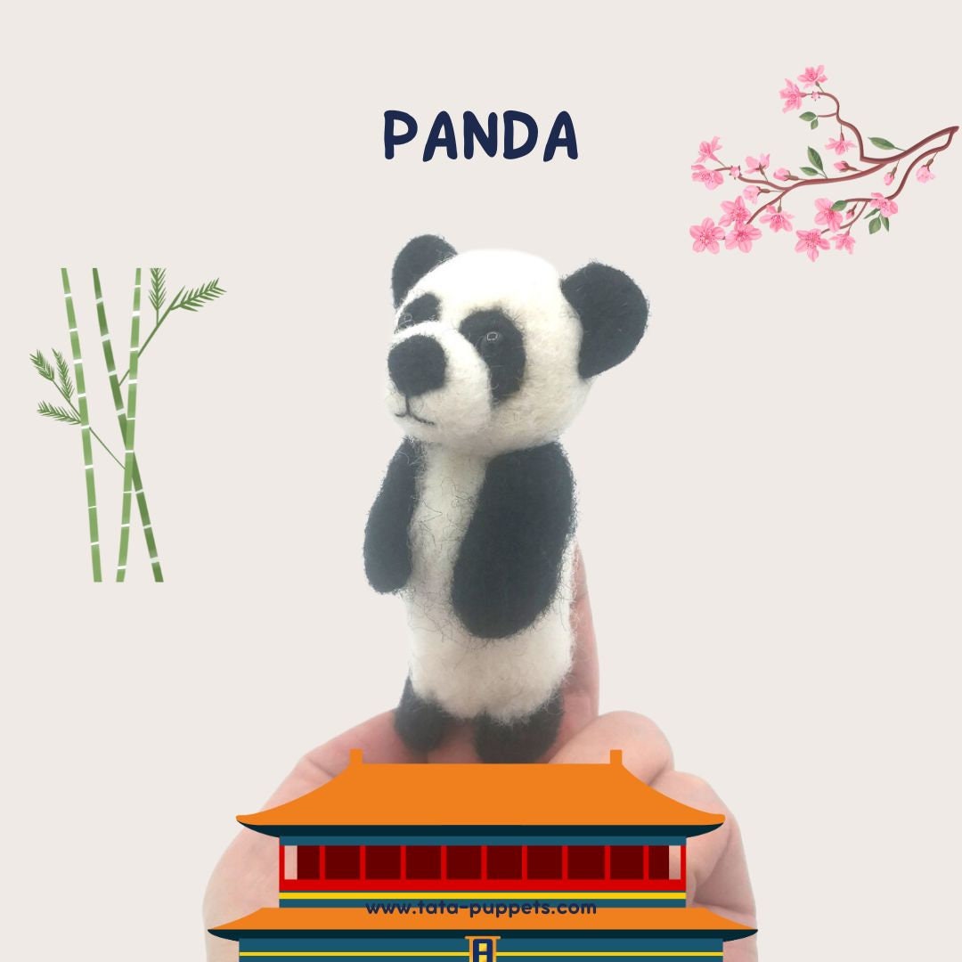 Charming Finger Wool Puppet Panda - Etsy