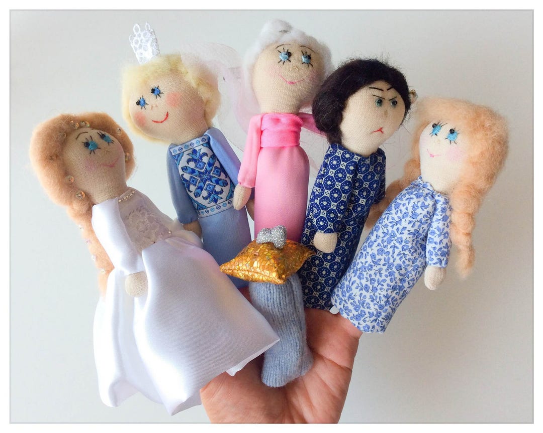 Beaurtiful Finger Puppets Cinderella. “cinderella” Finger Puppets. - Etsy